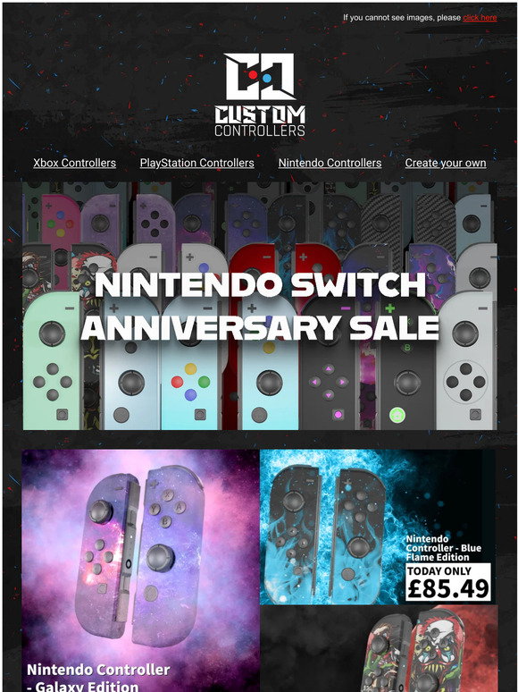 Custom Controllers: 🎮 Nintendo Switch Anniversary Sale is here! | Milled
