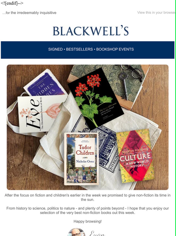 Blackwell's: Bags of brilliant books to get you under the skin of a ...