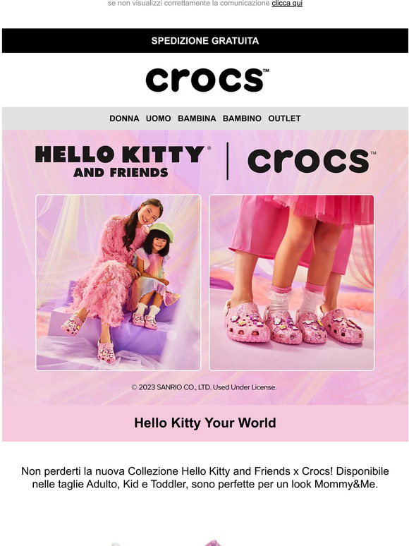 Crocs: Hello Kitty Your World 🎀 Scopri la collezione Hello Kitty and ...