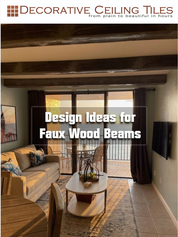 Decorative Ceiling Tiles: Creative Ways to Use Faux Wood Beams in Your ...