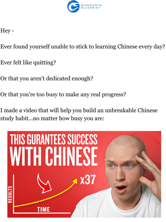 Mandarin Blueprint: 🔊 New Video: Build an unbreakable Chinese study ...
