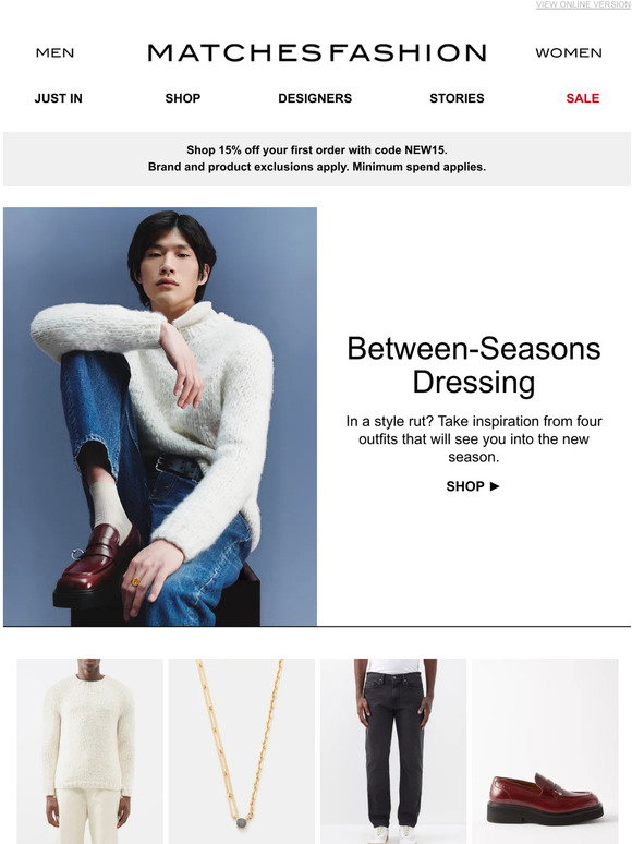 Matches Fashion: 4 easy outfits for spring | Milled