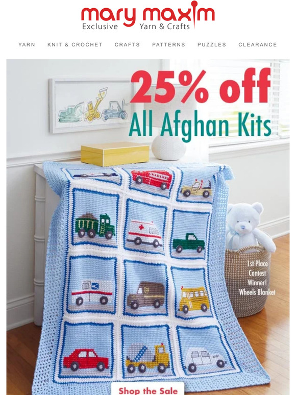 Mary Maxim: Our HUGE Afghan Kit Sale is going on now... | Milled