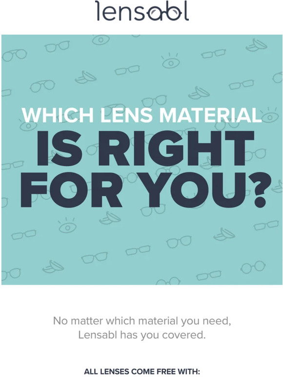 Lensabl: Lens Materials Explained - Which is Right for You? | Milled