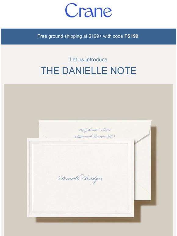 Crane & Co: Spotlight: The Danielle Note (and free shipping at $199 ...