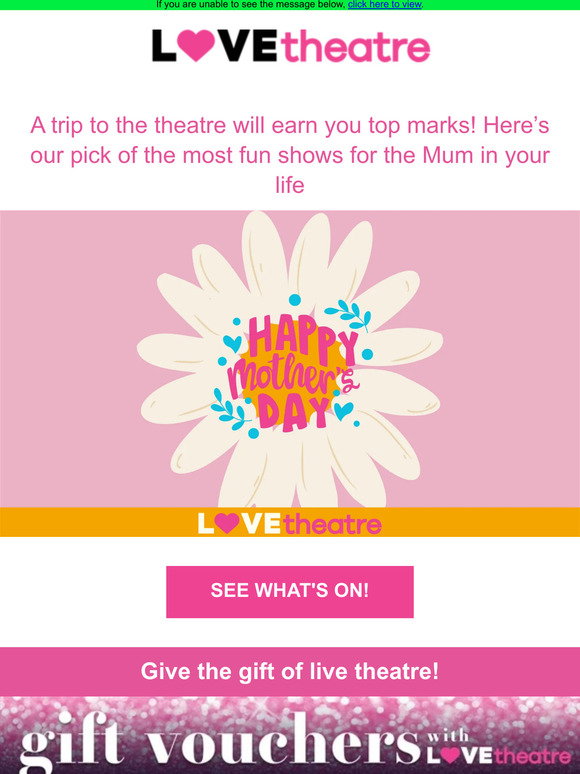 LOVEtheatre: Mother’s Day is only two weeks away! | Milled
