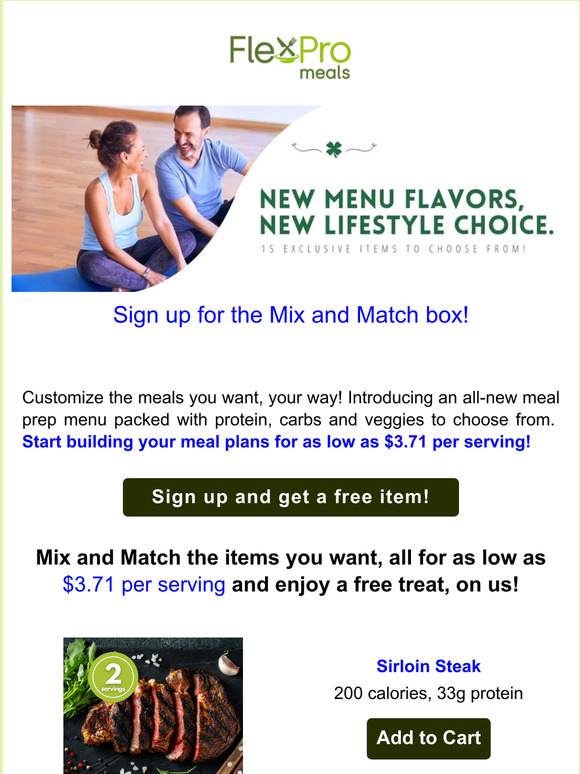 FlexPro Meals: Have you seen the new meal prep menu? | Milled