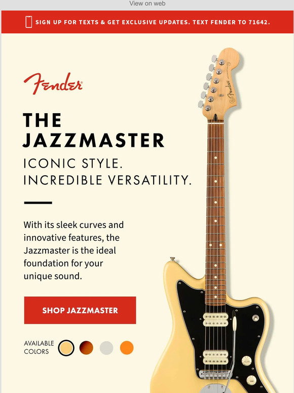 Fender UK: The Jazzmaster | Sleek Contours. Incredible Versatility ...