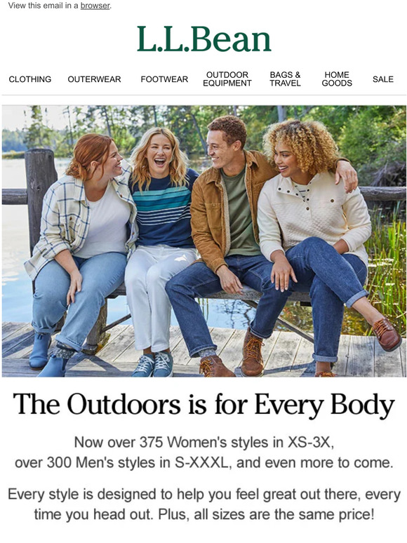 L.L.Bean: NEW Styles & Colors in Sizes for Everyone | Milled
