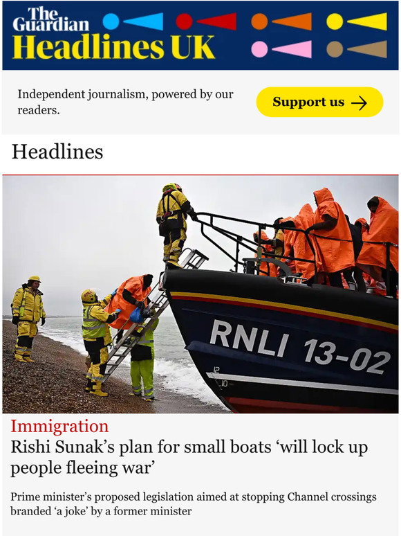The Guardian: The Guardian Headlines: Rishi Sunak’s plan for small ...