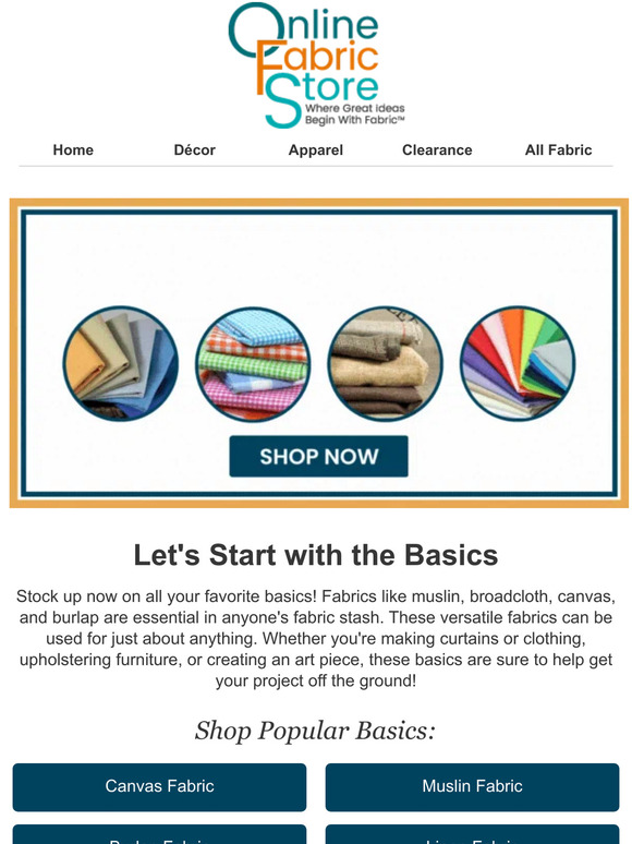 Online Fabric Store: The Fabric Essentials You NEED. | Milled