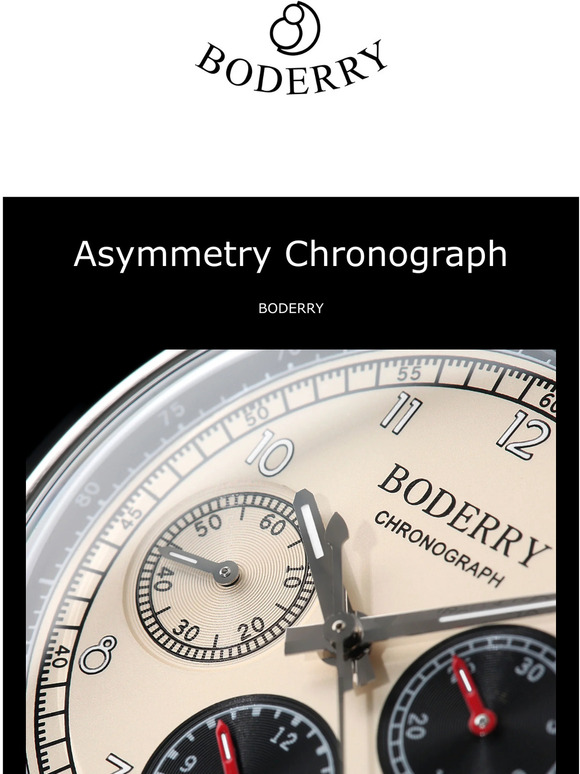 Boderry Watches: Shipment of Asymmetry Chronograph is in the agenda ...
