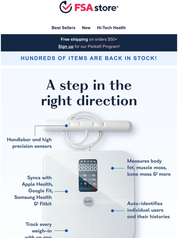 FSA Store: The full-body analysis scale | Milled