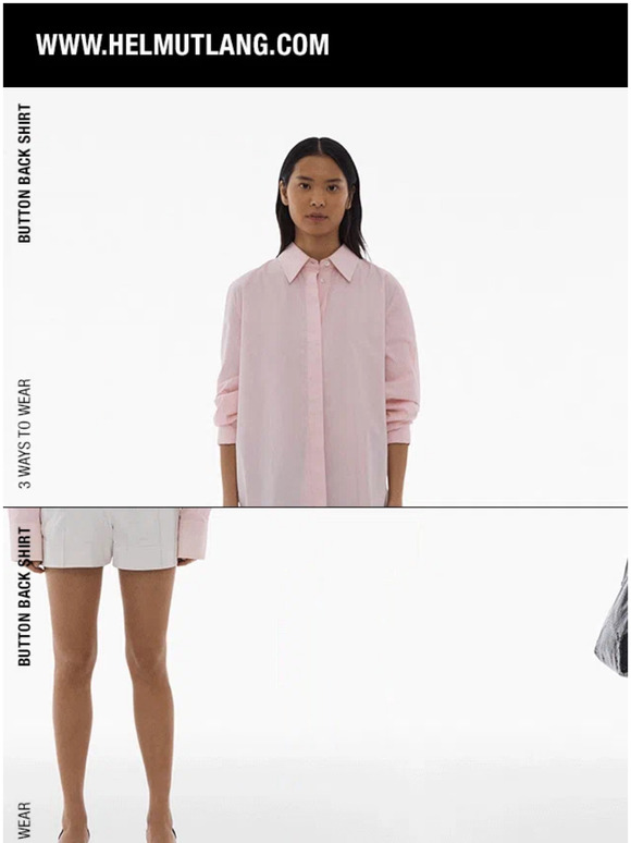 Helmut Lang: 3 Ways to Wear: Button Back Shirt | Milled
