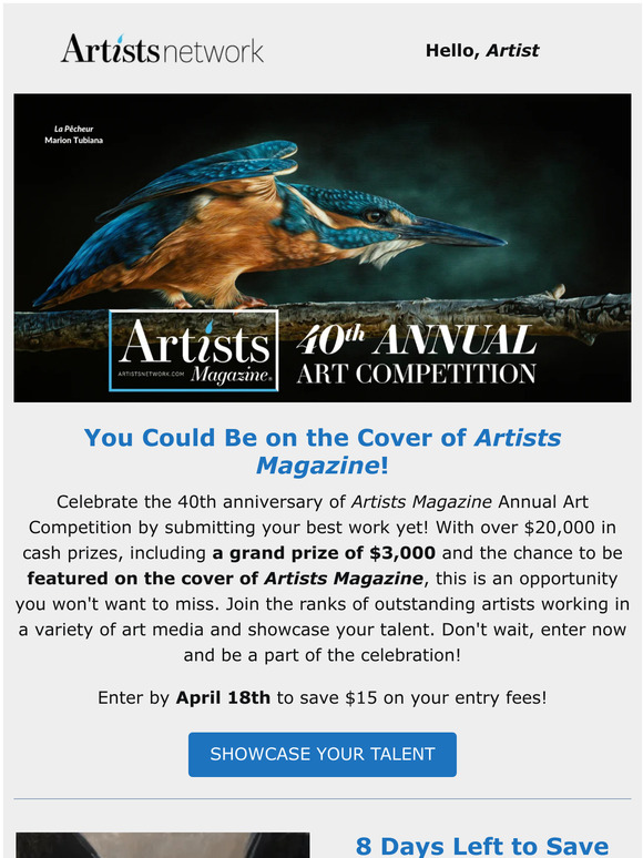 Artists Network: Want to be on the cover of Artists Magazine? | Milled
