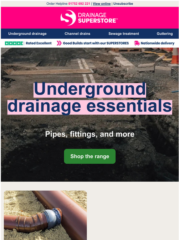 Drainage Superstore: Essential underground drainage products | Milled