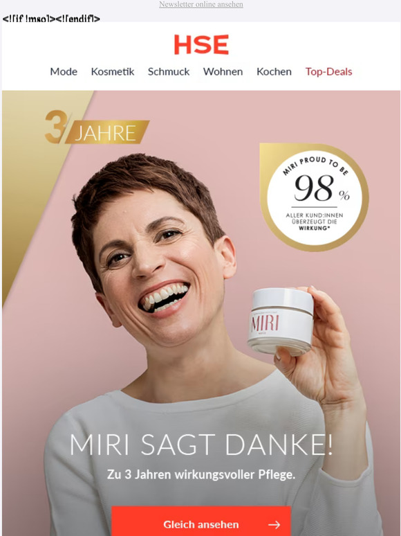 HSE24: 3 Jahre MIRI + Angebote zur Extra Woche! | Milled