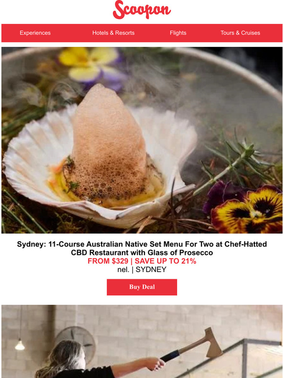 Scoopon: Sydney: nel. 11-Course Australian Native Set Menu For Two w ...