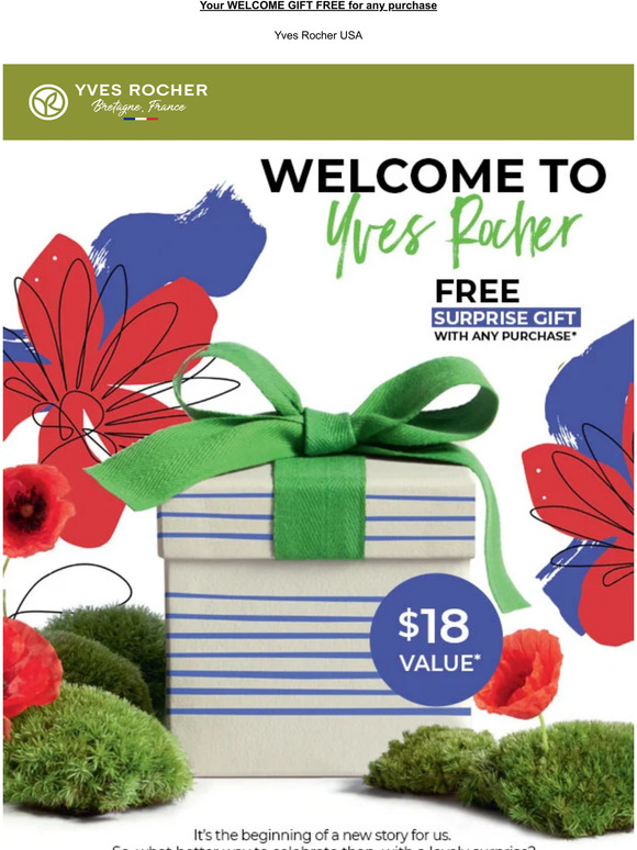 Yves Rocher: FREE WELCOME GIFT With Any Order | Milled