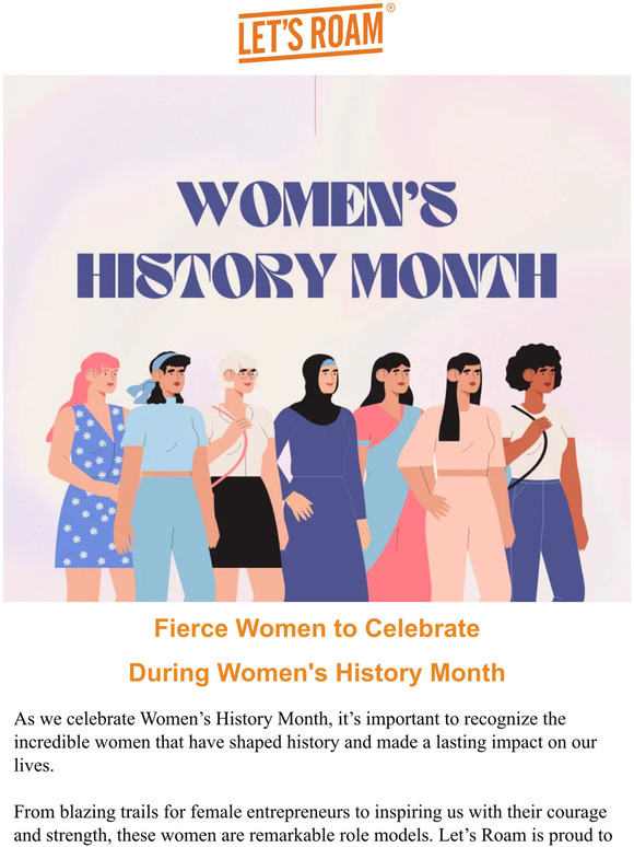 Let's Roam: Celebrate Women's History Month with Let's Roam👩🏽‍⚕️👩‍💼 ...