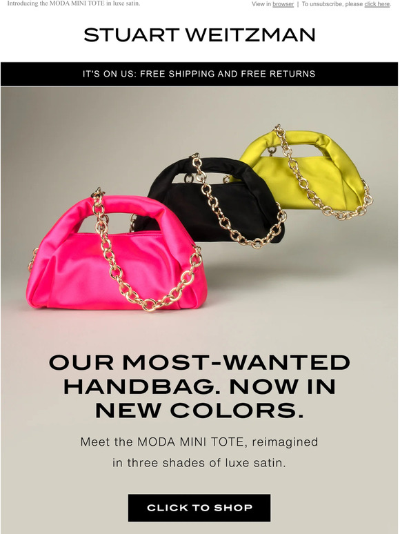 Stuart Weitzman: Our Most-Wanted Handbag, Now in New Colors | Milled