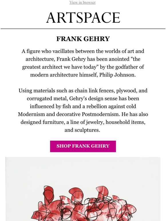 Artspace: Frank Gehry: between art and architecture | Milled