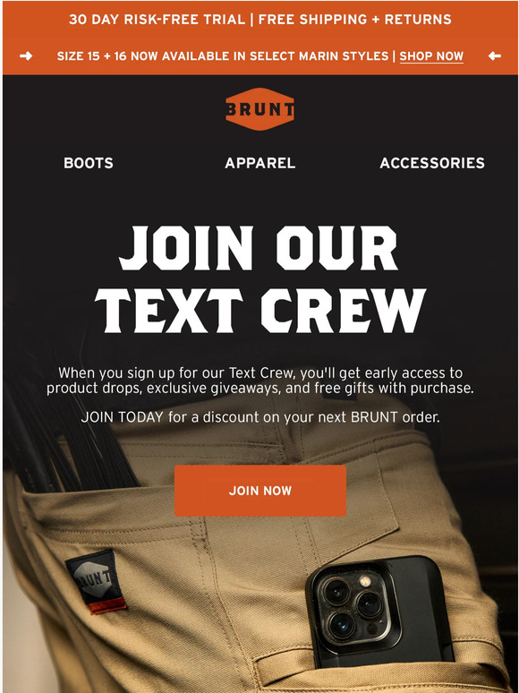 BRUNT Workwear: Did you know about our text crew? | Milled