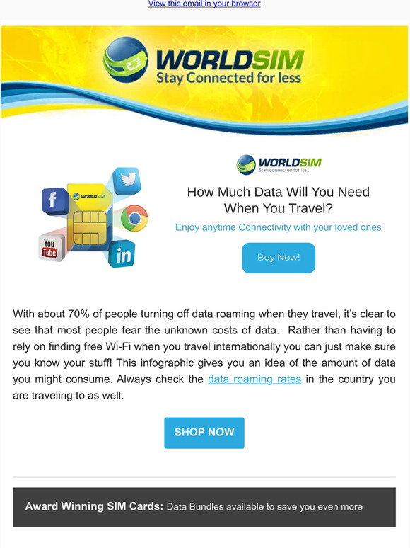 WorldSIM: How Much Data Will You Need When You Travel? | Milled