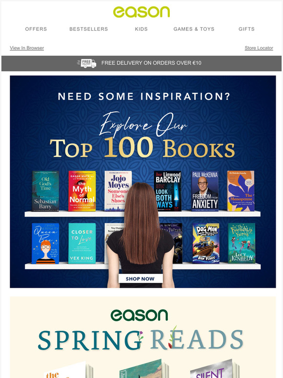 Easons: Explore Our Top 100 Books at Eason 📚 | Milled
