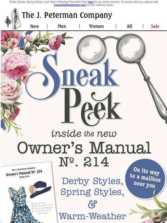 J. Peterman: Your Exclusive Sneak Peek inside NEW Owner's Manual No ...