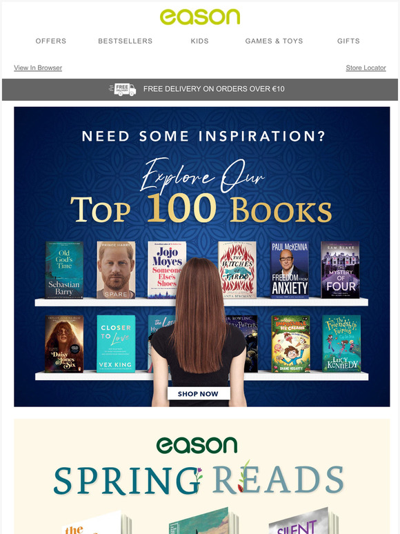 Easons: Explore Our Top 100 Books at Eason 📚 | Milled