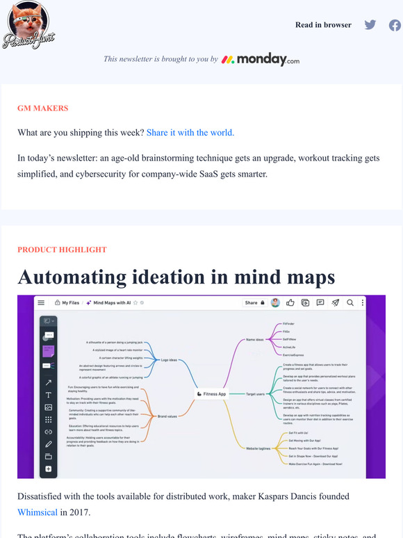 Product Hunt: 😺 A tool for early-stage ideation | Milled