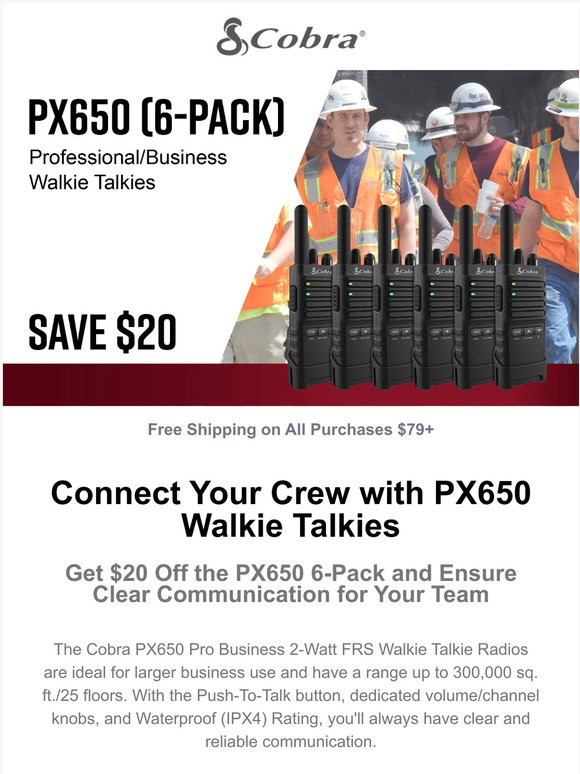 Cobra Electronics: Connect Your Crew with PX650 Walkie Talkies 💬 | Milled