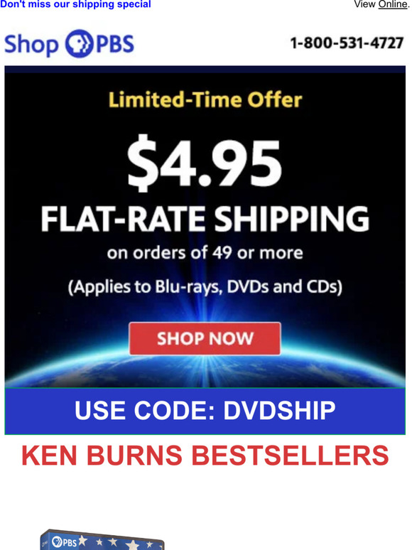 Shop.PBS.org: $4.95 Shipping on Your Favorite Ken Burns Titles & More ...