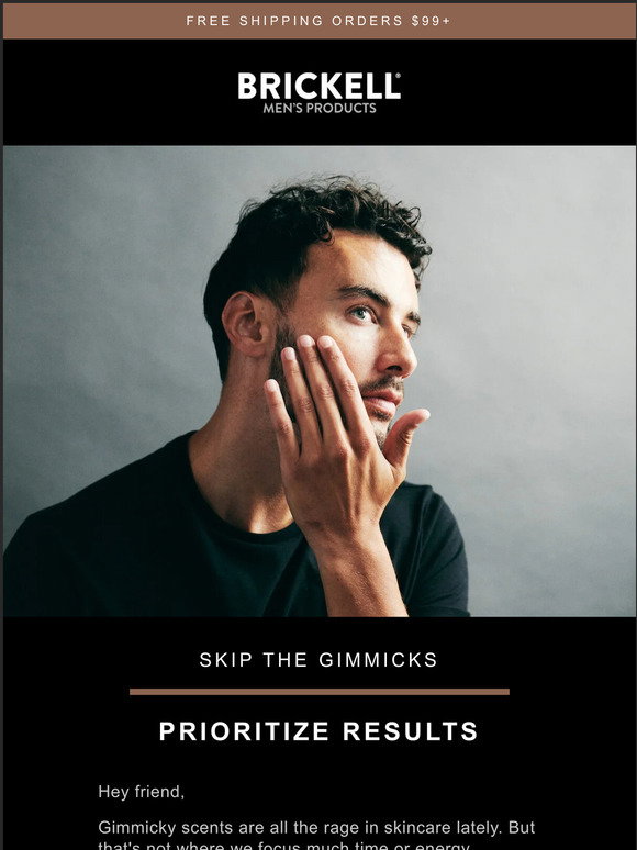 Brickell Men's Products: Smooth, Healthy Skin > Gimmicky Scents | Milled