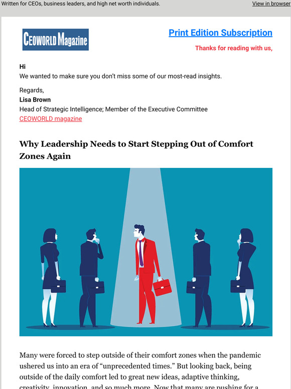 CEOWORLD Magazine: Why Leadership Needs to Start Stepping Out of ...