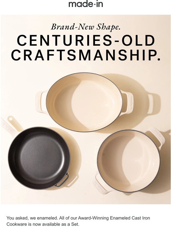 Made In: Just In: New Enameled Cast Iron Set | Milled