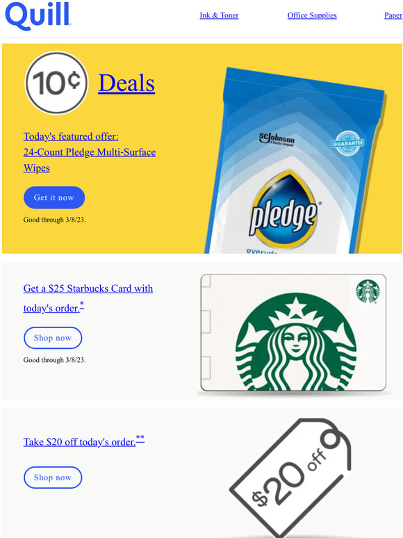 Quill: 10¢ Deal: Check out today's featured offer before it's gone ...