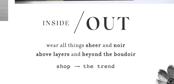 Anthropologie: inside (out): all things sheer & noir 🖤 | Milled