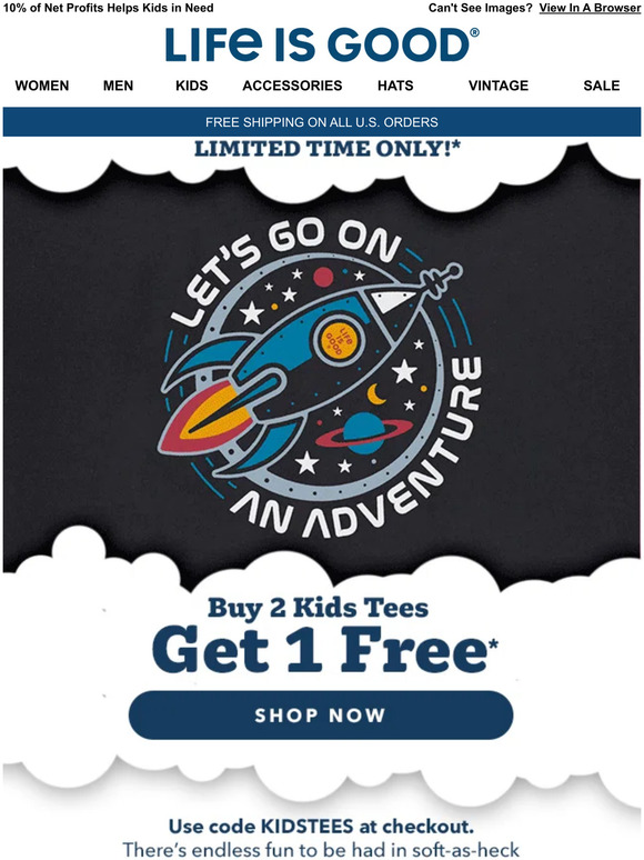 Life is Good: KIDS TEES: Buy 2, Get 1 Free 🦖 | Milled