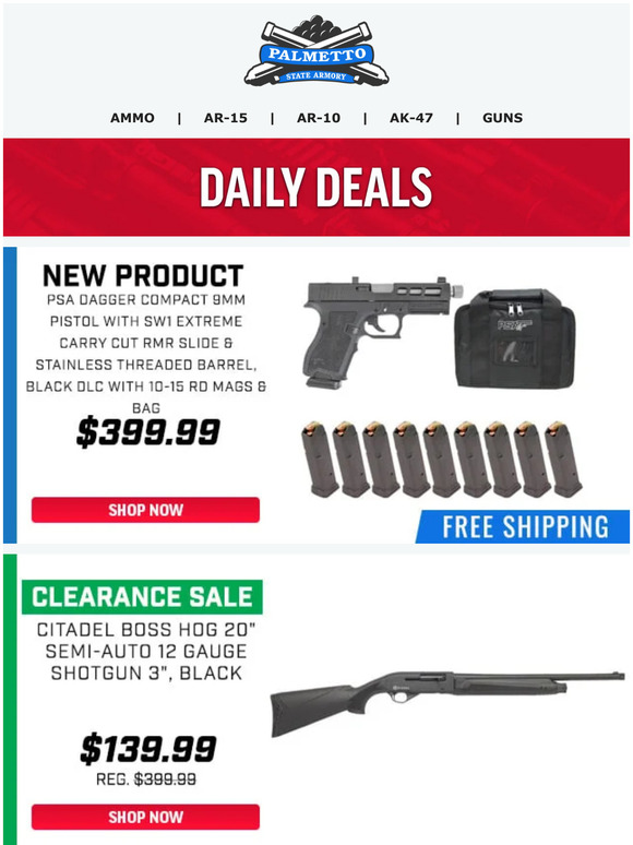 Palmetto State Armory: New Dagger Bundle! | PSA Dagger SW1 RMR Pistol W ...