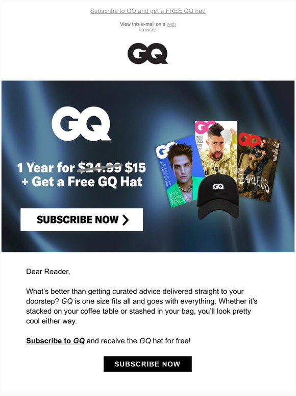 GQ: Subscribe to GQ Magazine for just $15 | Milled