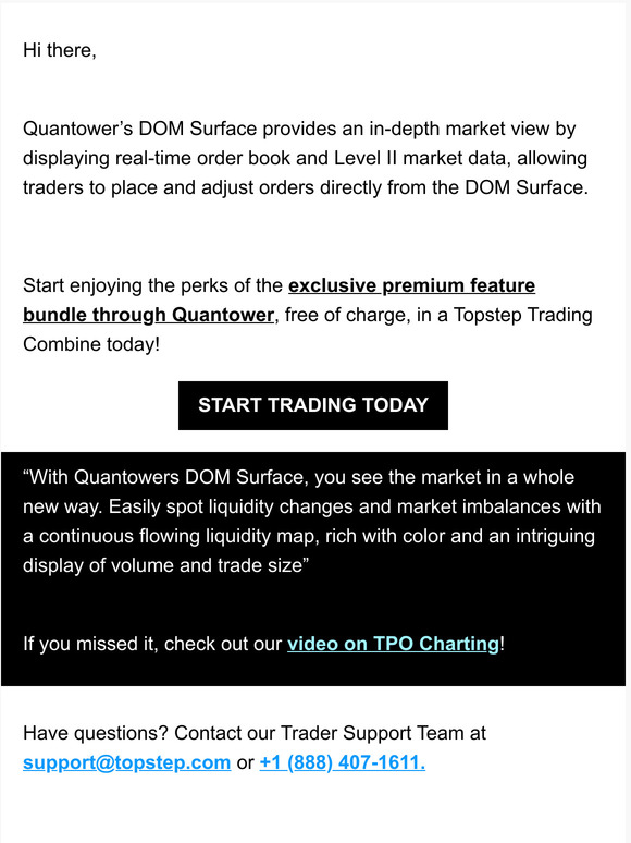 Topstep: 🔎 Explore DOM Surface with Quantower + Topstep’s Premium ...