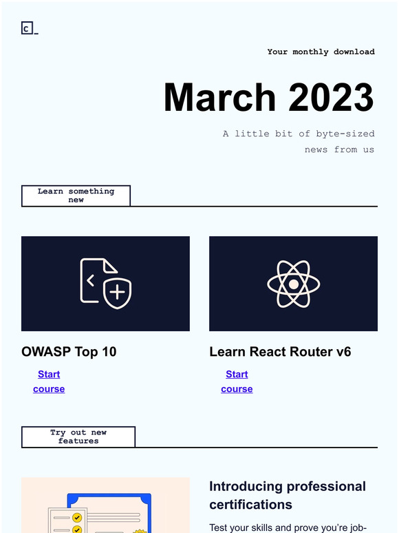 Codecademy: Your monthly download: March | Milled