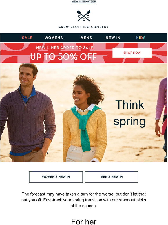 Crew Clothing: Spring forward with these top picks | Milled