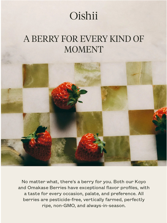 Oishii: Omakase and Koyo Berries are a Match Made in Heaven | Milled