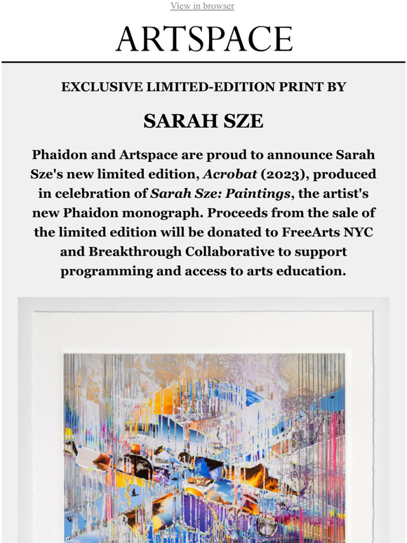 Artspace: Exclusive: A new limited-edition print by Sarah Sze | Milled