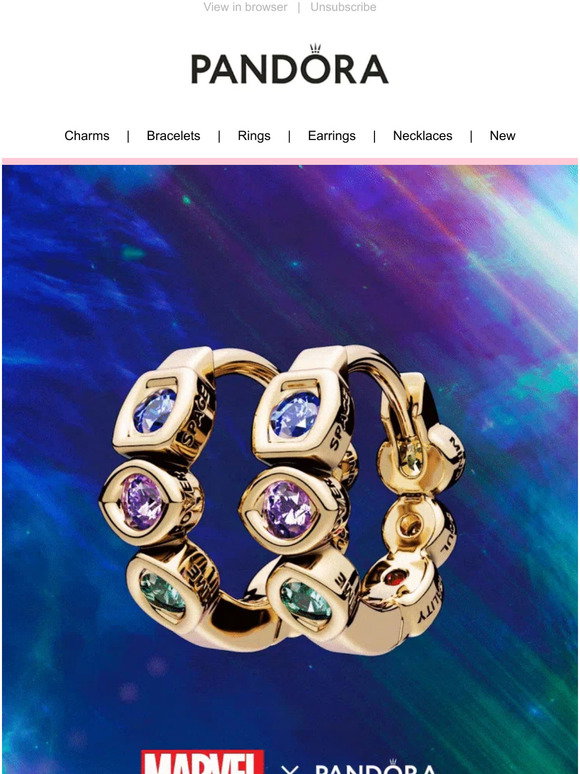 Pandora: —, power up with new Infinity Stone-inspired styles | Milled