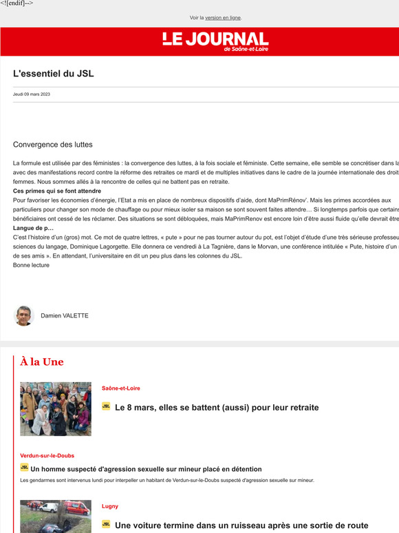 Le JSL: L'essentiel du JSL - Le 8 mars, elles se battent (aussi) pour ...