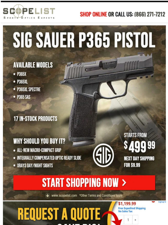 Scopelist: Shop Sig Sauer P365 Variants Plus Best-Selling Pistols and ...
